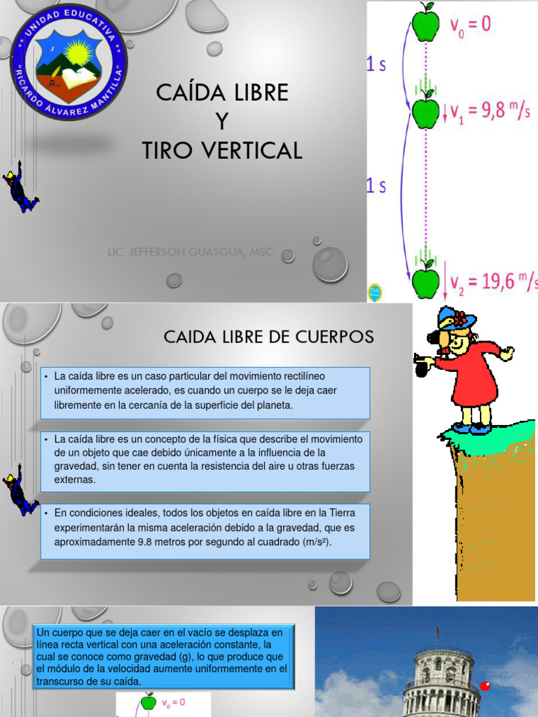caída libre y tiro vertical | PDF | Velocidad | Aceleración
