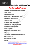 Pakistan Air Force Test Sample Paper | PDF | Question | Intelligence