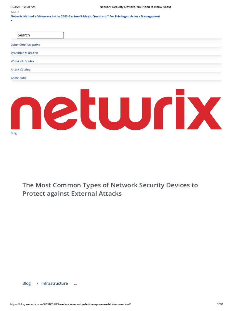Network Security Devices You Need To Know About | Download Free PDF | Proxy Server | Firewall ...