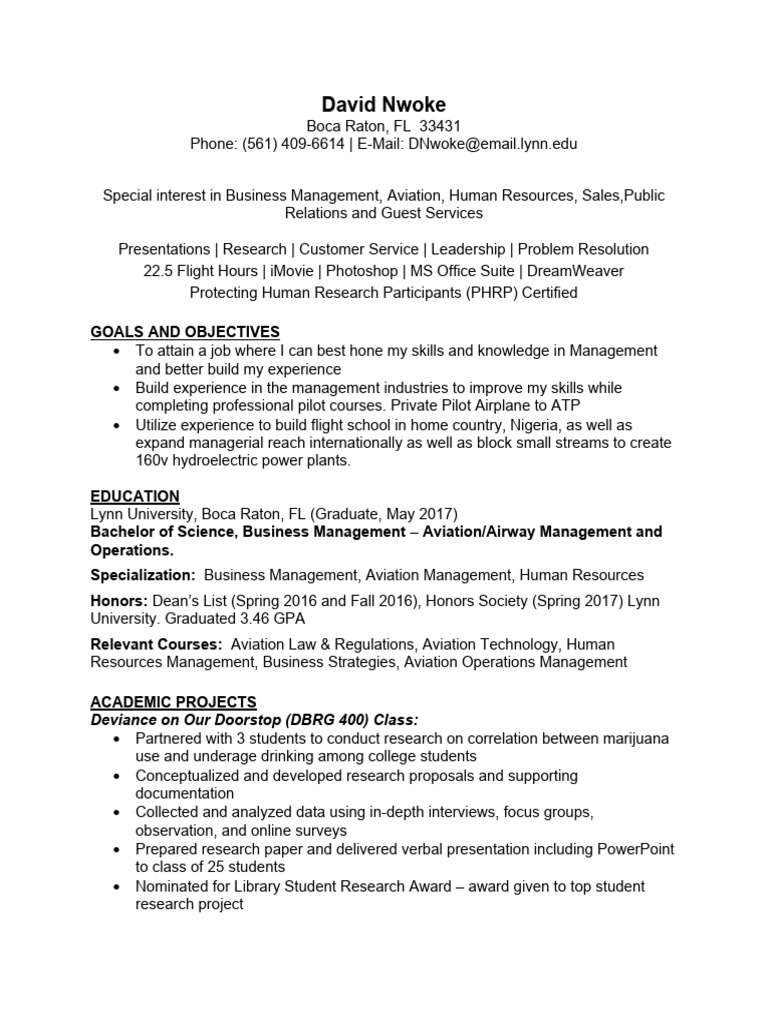 David Nwoke Main Resume | PDF