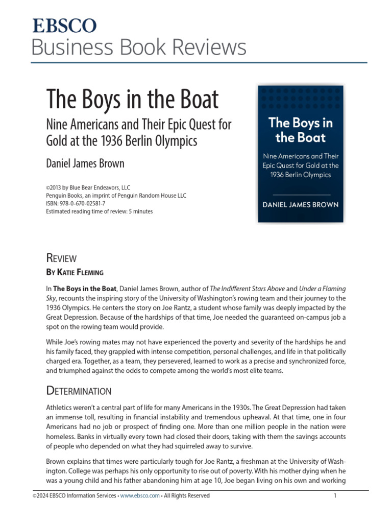 The Boys in The Boat | Download Free PDF | Copyright | Rowing (Sport)