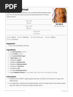 Moist Banana Bread Recipe | PDF | Breads | Baking