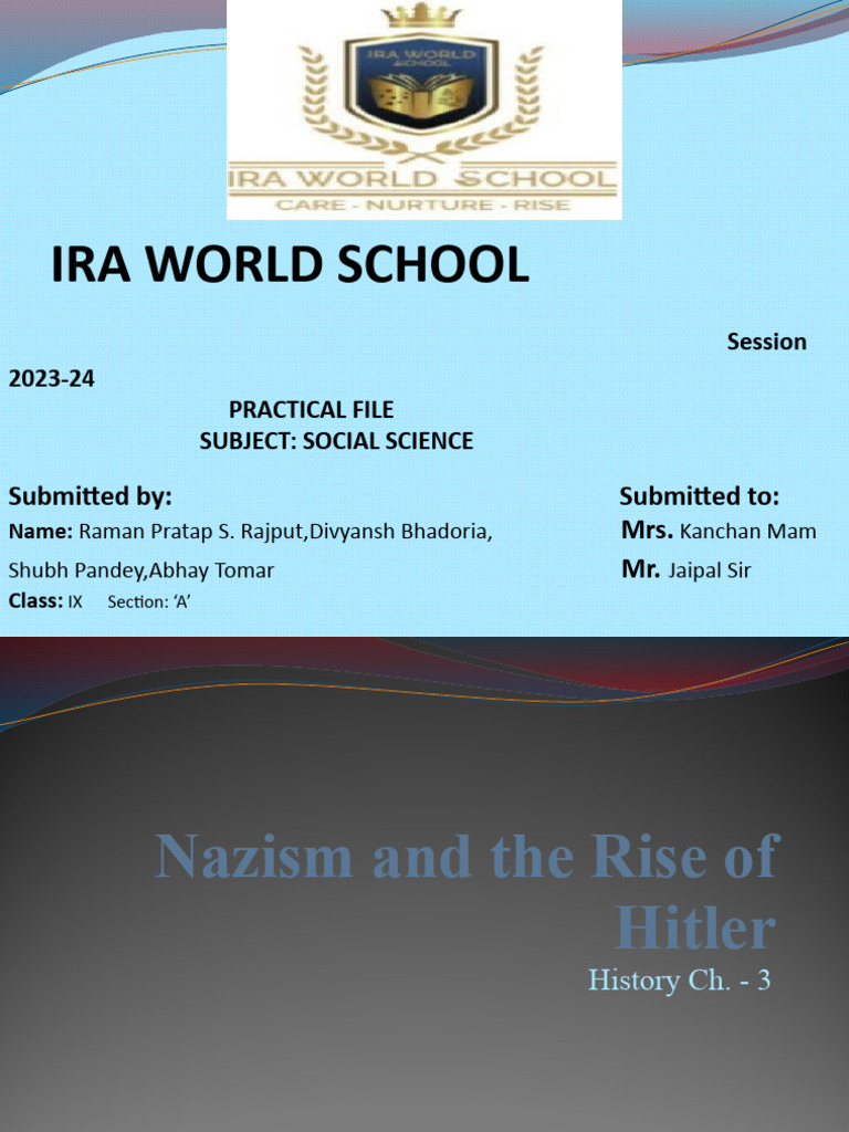 History CH 3 Nazism and The Rise of Hitler | PDF | Nazi Germany | Nazi ...