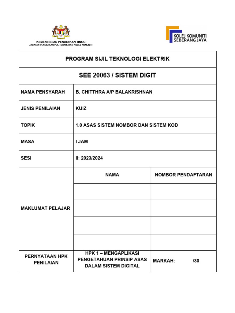 Kuiz - S22324 - See 20063 | PDF