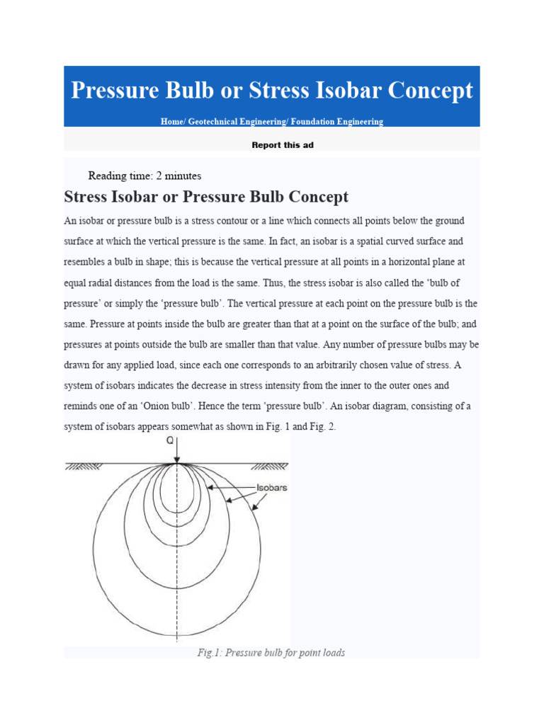 Pressure Bulb Concept Explained | PDF | Contour Line | Stress (Mechanics)