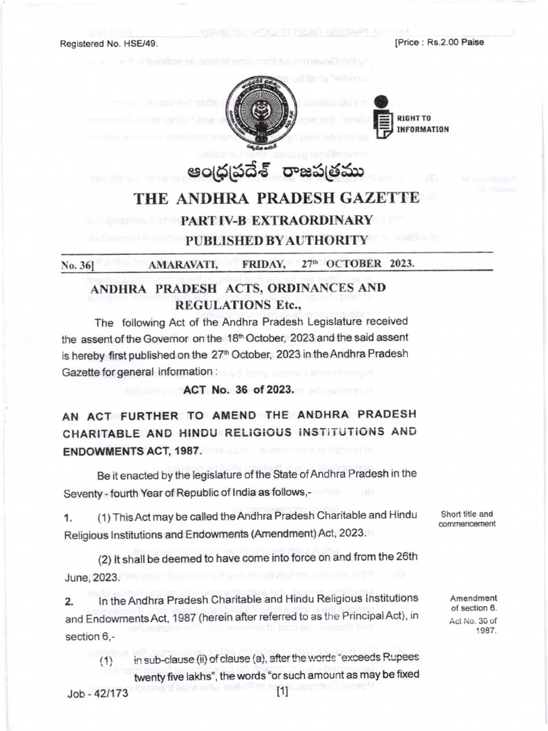 Act 36 of 2023 | Download Free PDF | License | Justice