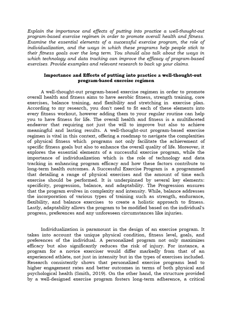 Pe Essay | PDF | Physical Fitness | Goal