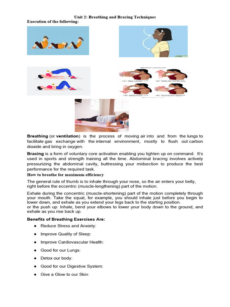 PATHFIT2 Week 3 Lesson 2 Breating and Bracing Techniques Copy of ...