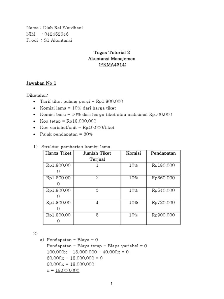 Tugas 2-Akuntansi Manajemen | PDF