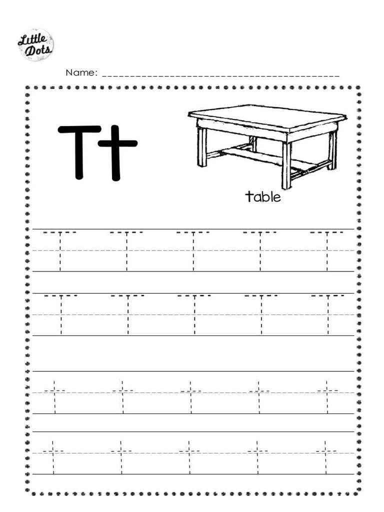Letter T Worksheets | PDF