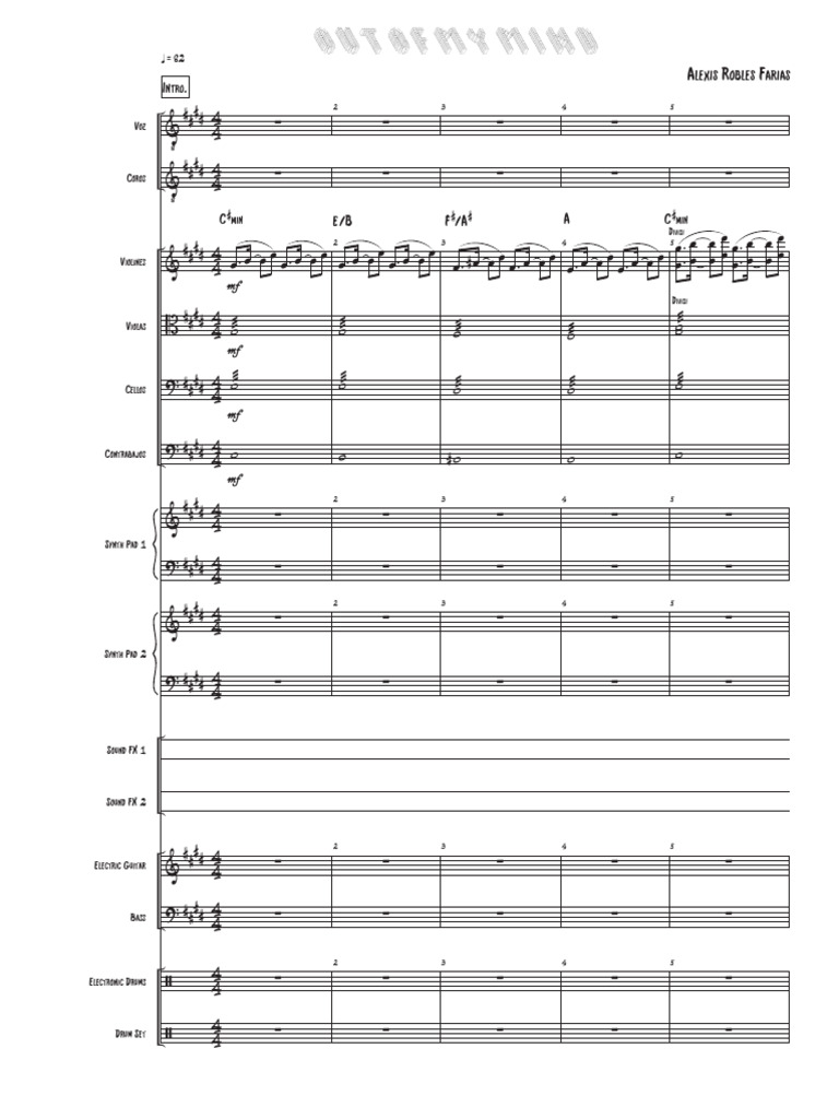 Out of My Mind - SCORE | PDF