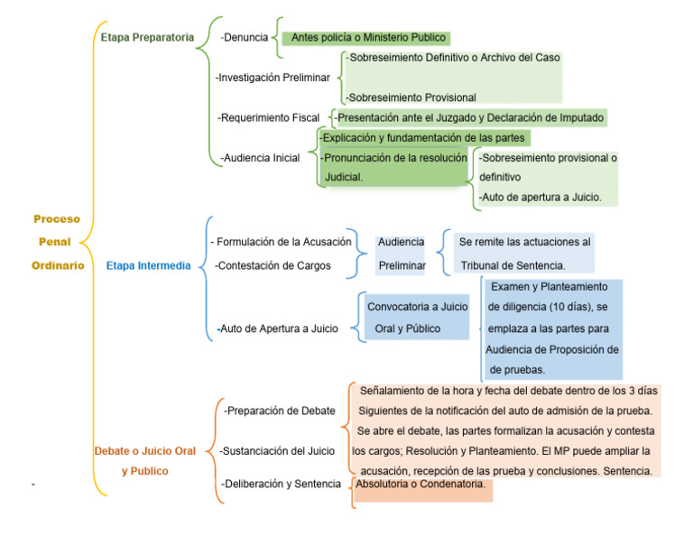 Esquema Proceso Ordinario Penal | PDF | Sentencia (ley) | Derecho penal