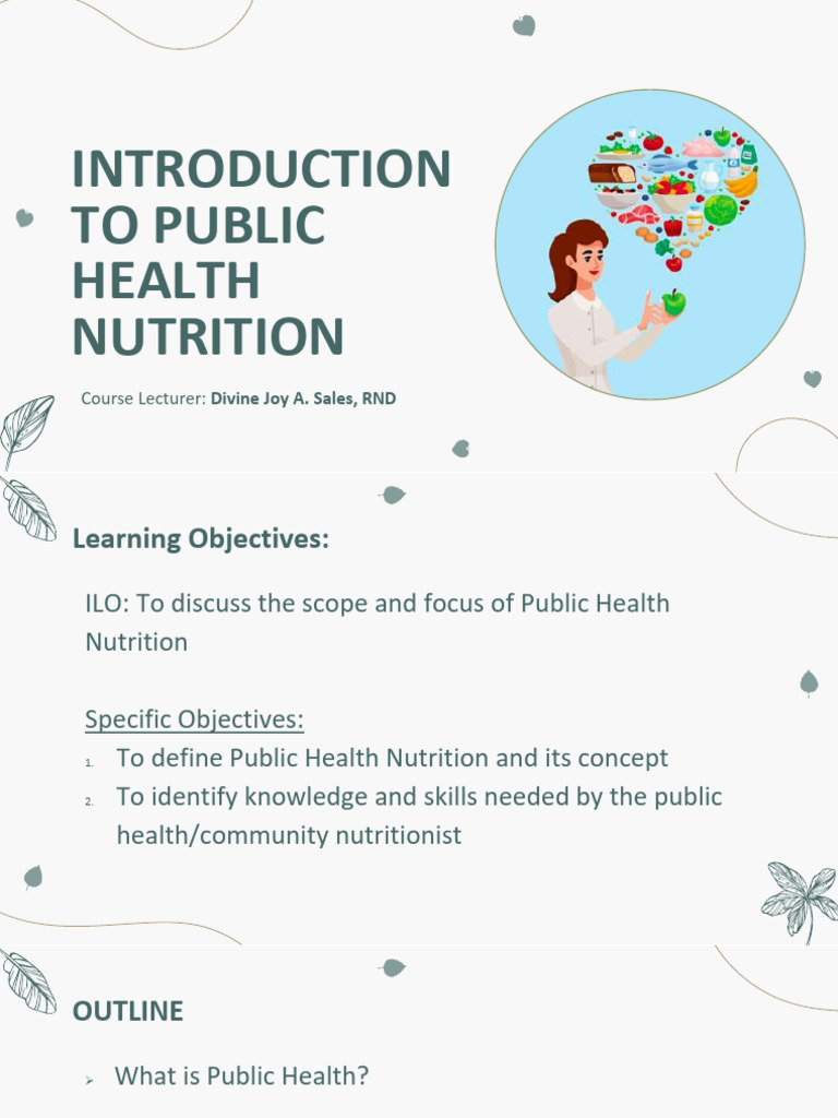 Introduction to Public Health Nutrition | PDF | Public Health | Community