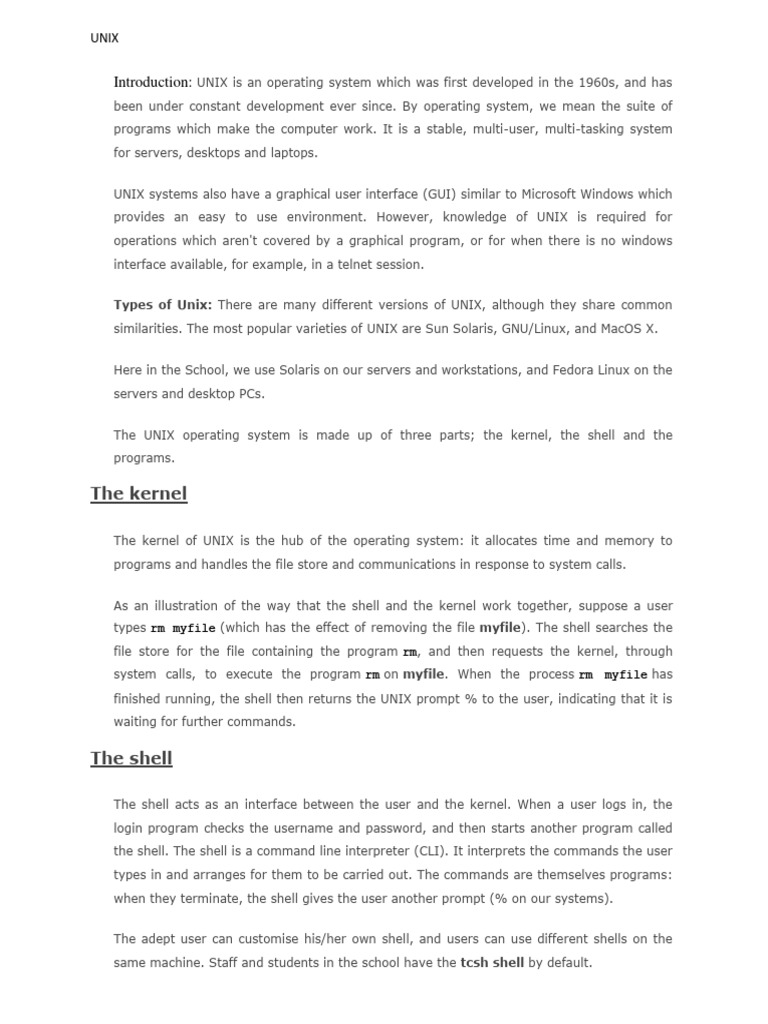 Linux | PDF | Operating System | Shell (Computing)