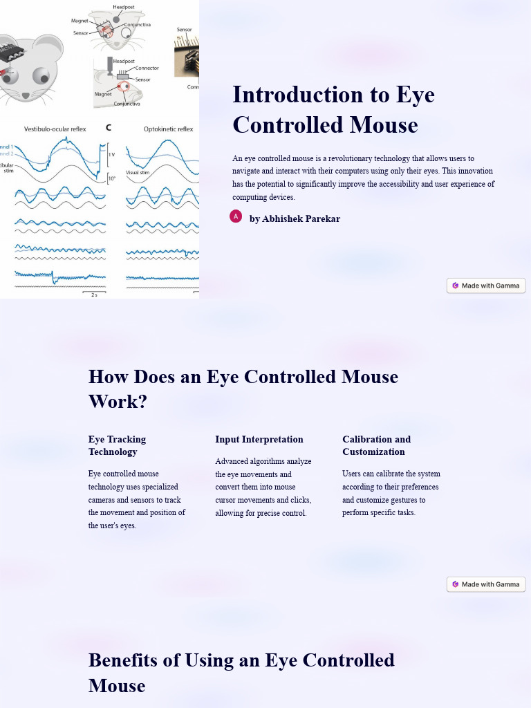 Introduction To Eye Controlled Mouse | PDF | Accessibility | Virtual ...