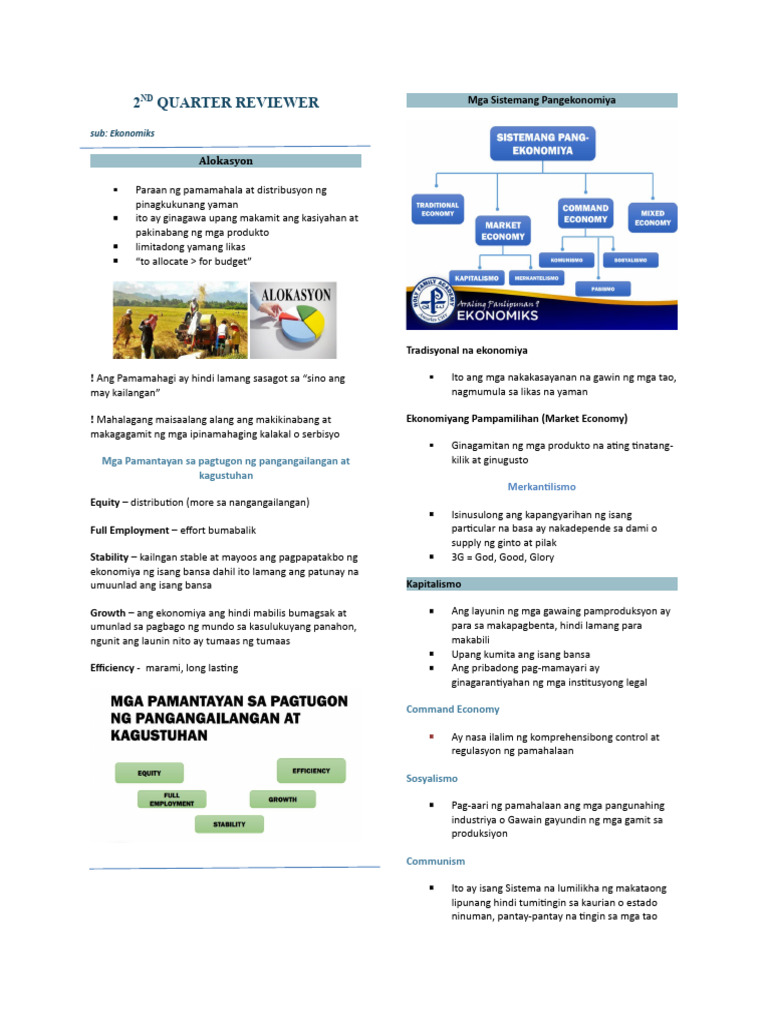 2ND Quarter Reviewer - Ap | PDF
