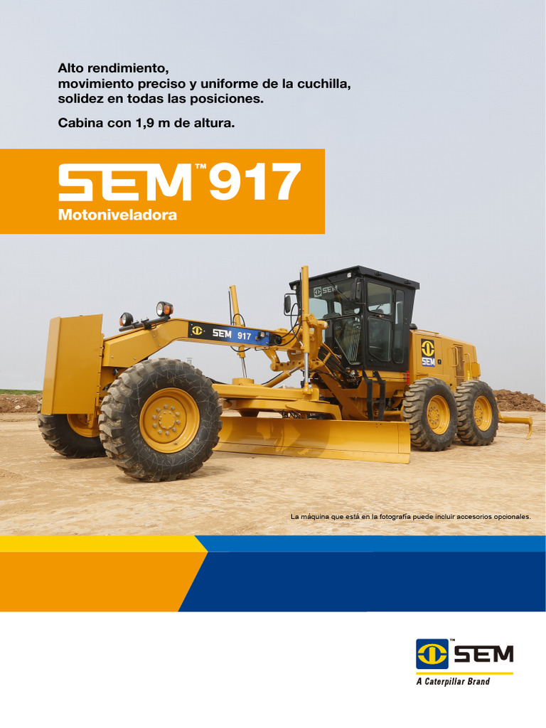 SEM917 Motoniveladora Specalog 062023 | PDF | Embrague | Eje