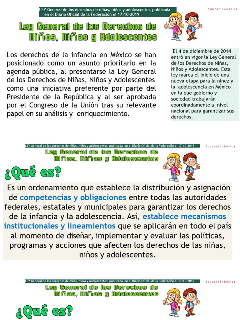 Ley de Derechos de Niñas y Niños en México | PDF | Federación | México