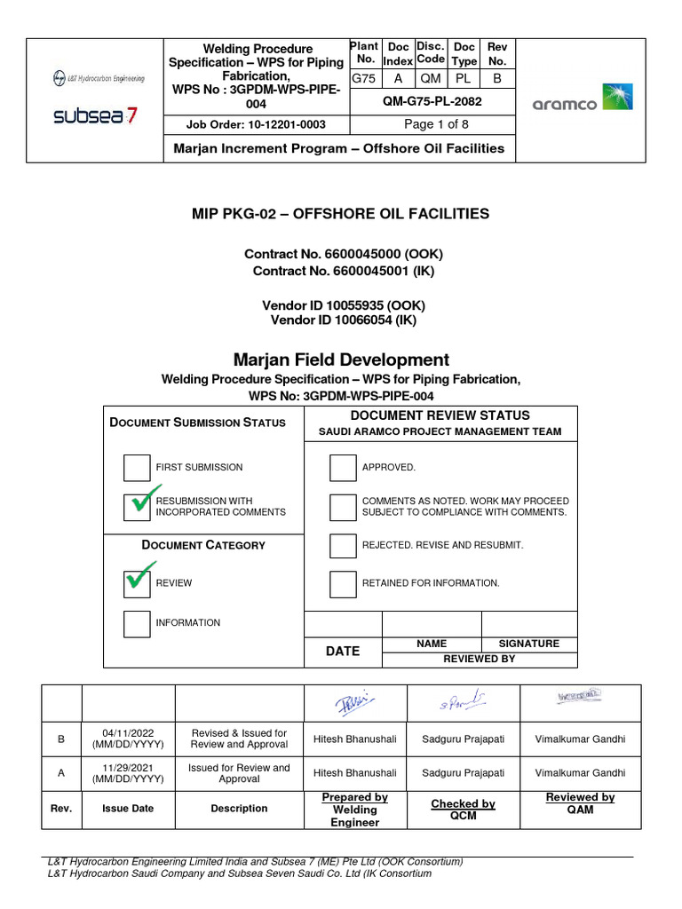 3GPDM WPS Pipe 004 | PDF | Pipe (Fluid Conveyance) | Mechanical Engineering