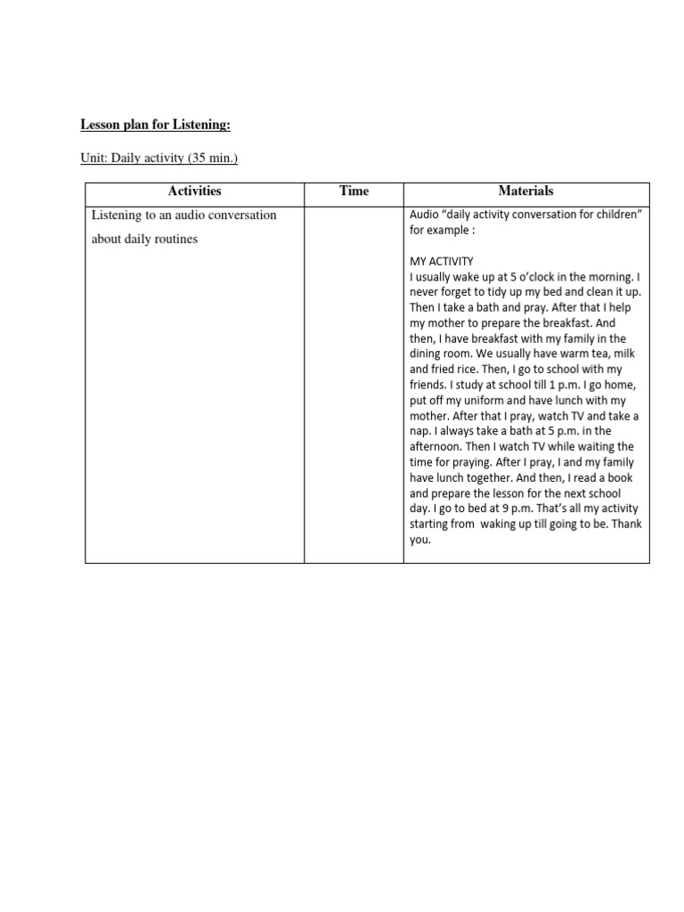 efc lesson planning | PDF | English Language | Human Communication