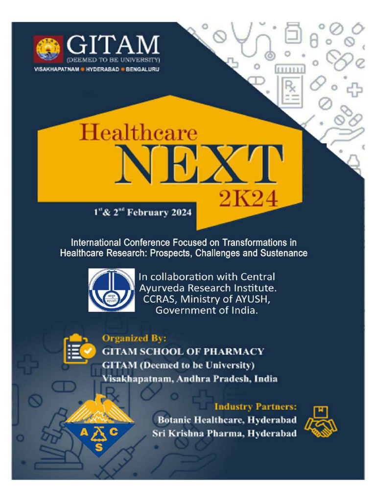 Healthcare Next Broucher-Gitam School of Pharmacy | PDF