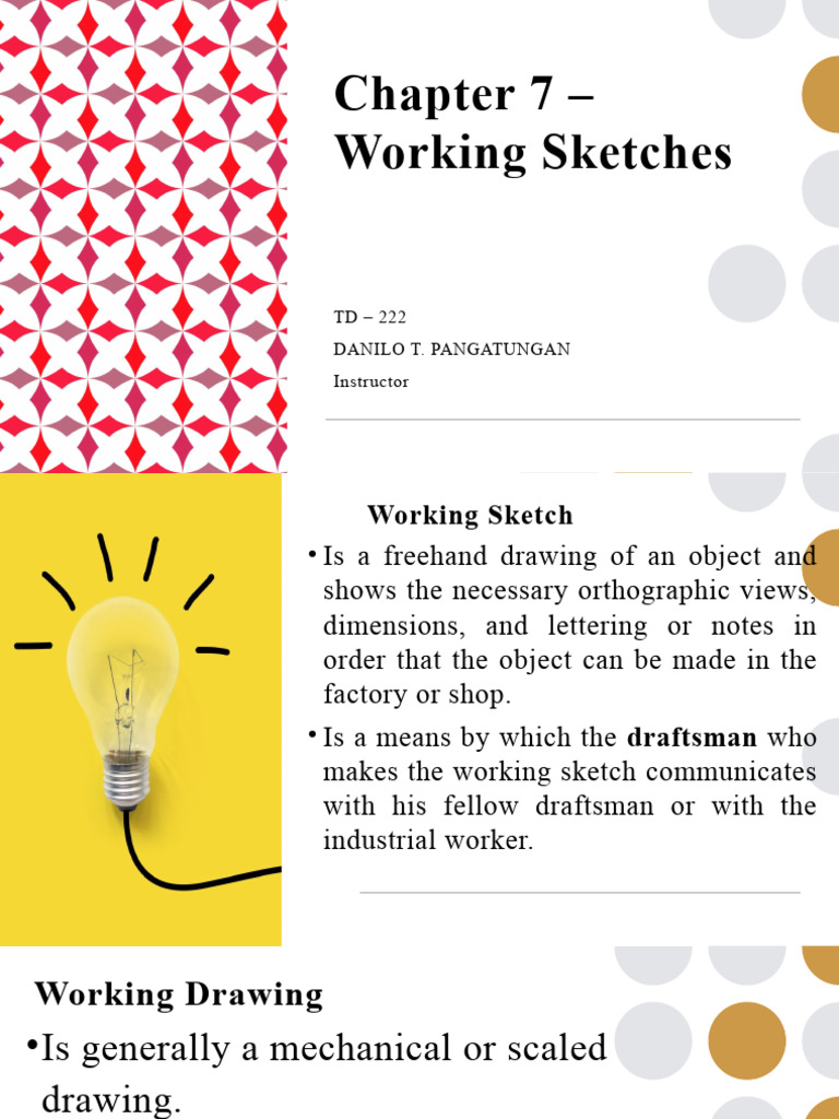 Working Sketches: Techniques & Tools | PDF | Drawing | Technical Drawing
