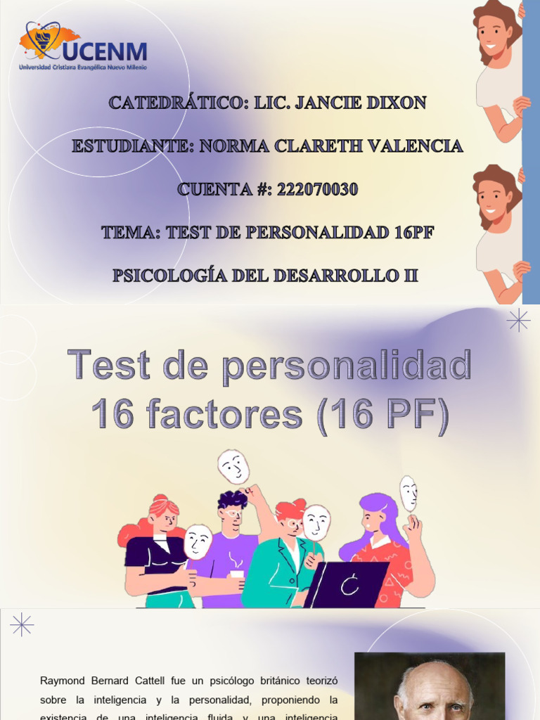 Test P 16PF | PDF | Sicología | Inteligencia