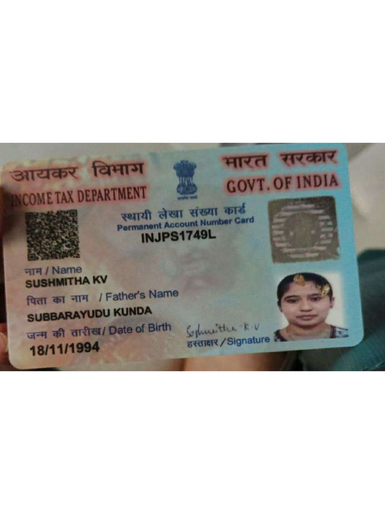 Sushmitha Pan Card | PDF