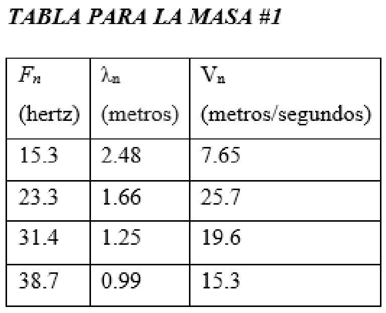 Masa 1 - Tabla | PDF