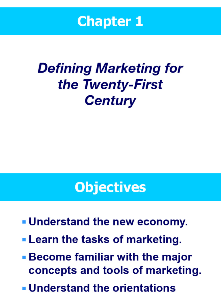 Chapter 1 | PDF | Marketing | Market (Economics)