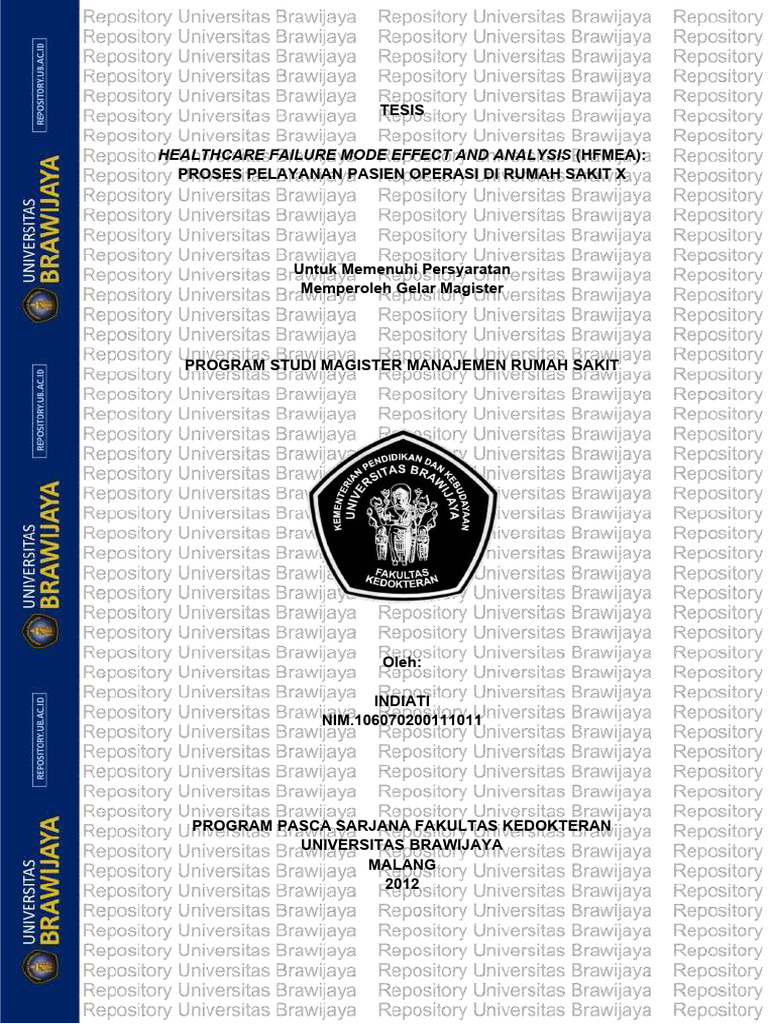 Contoh Tesis Fmea Brawijaya | PDF | Sains & Matematika
