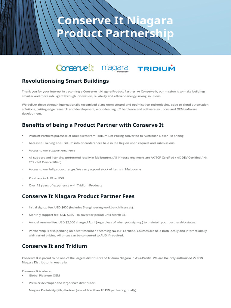 Conserve It Niagara Partnership Overview | PDF | Internet Of Things ...