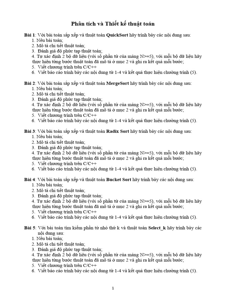 Bai Tap PTTKTT | PDF