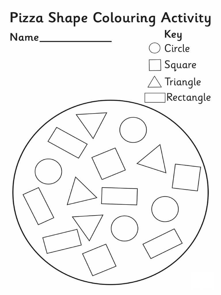 Shape Pizza Colouring Activity | PDF