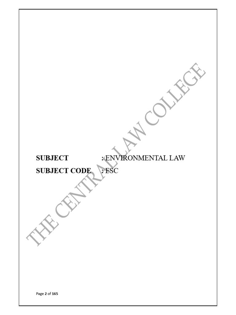 Environmental Law Syllabus Overview | PDF | Ecosystem | Food Web