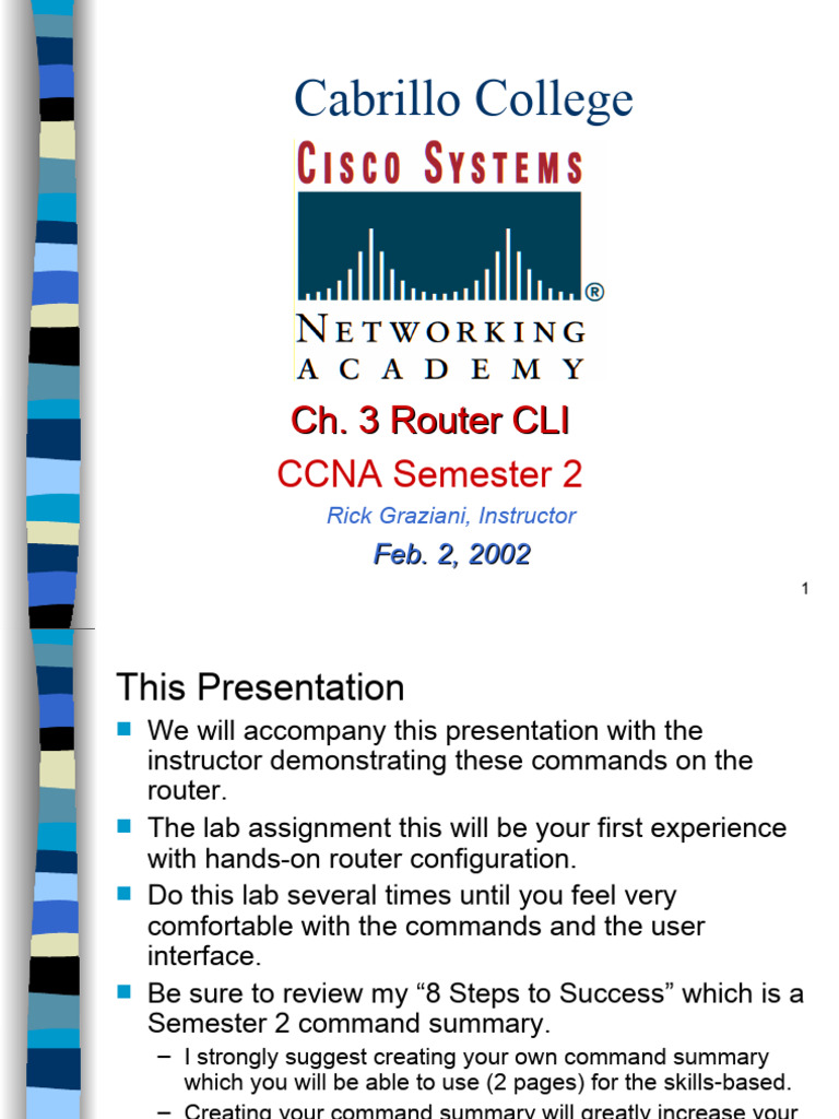Ccna2 3 | PDF | Router (Computing) | Computer Engineering