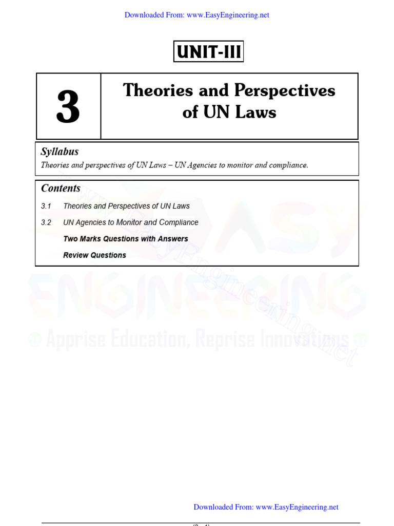 Ge8074 Unit 3 - Human Rights | PDF | International Law | Human Rights