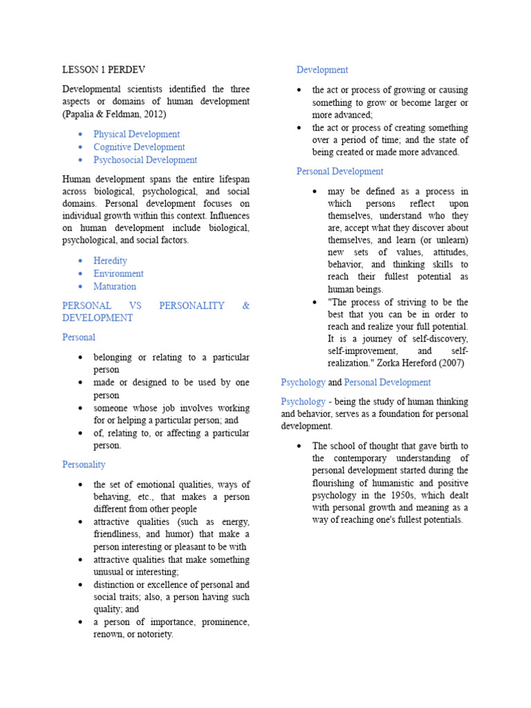 Lesson 1 4 Perdev | PDF | Adolescence | Developmental Psychology