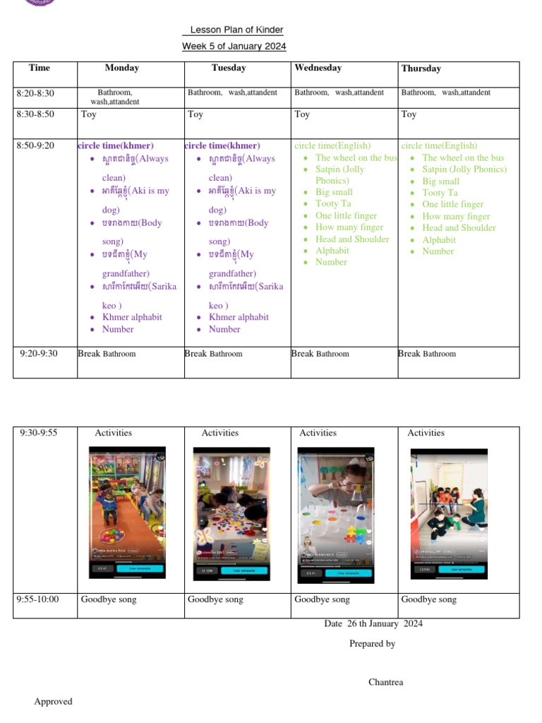 Lesson Plan of Kinder | PDF | Languages Of Asia | Language Families