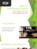 Types of Food and Beverage Outlets | PDF | Restaurants | Foodservice