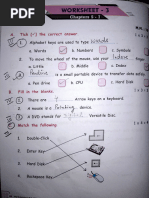 Grade 1 - Computer - CH 4 - Revision Worksheet | PDF