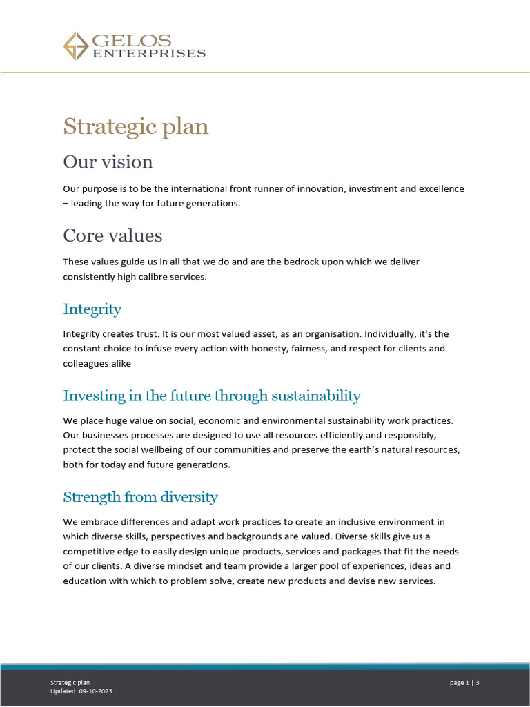 GE Strategic-Plan | PDF | Strategic Planning | Sustainability