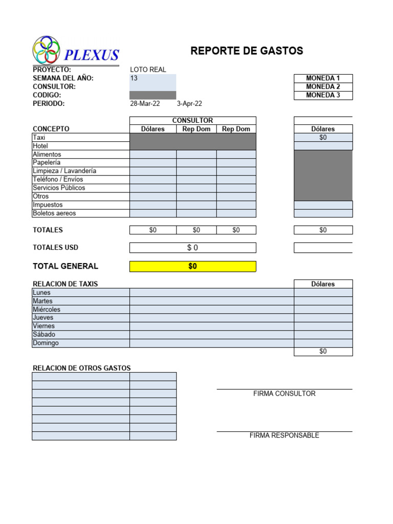 Formato Perdiem | PDF