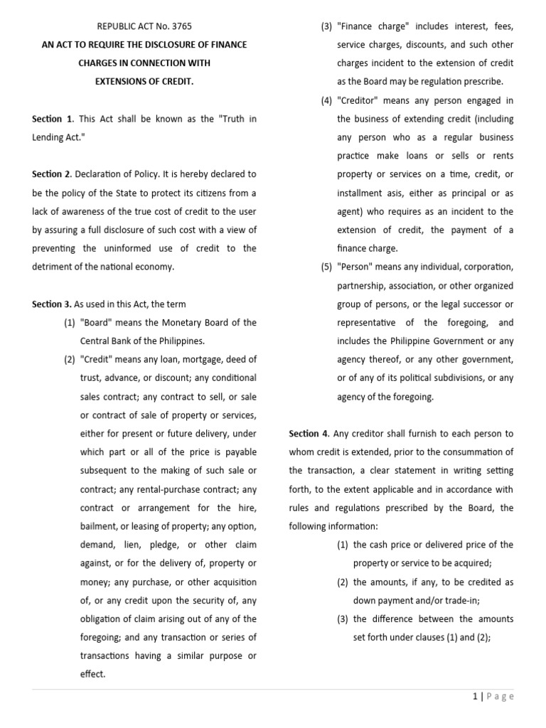 [NOTES] RFBT | PDF | Credit | Finance & Money Management