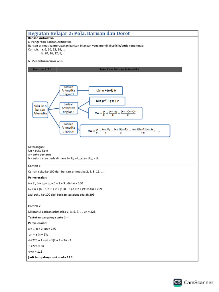 Barisan Dan Deret - XB | PDF