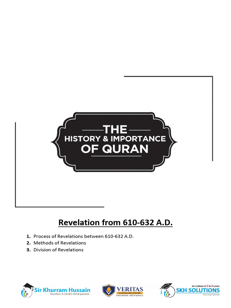 Revealtions From 610-632 AD | PDF | Islamic Texts | Monotheism