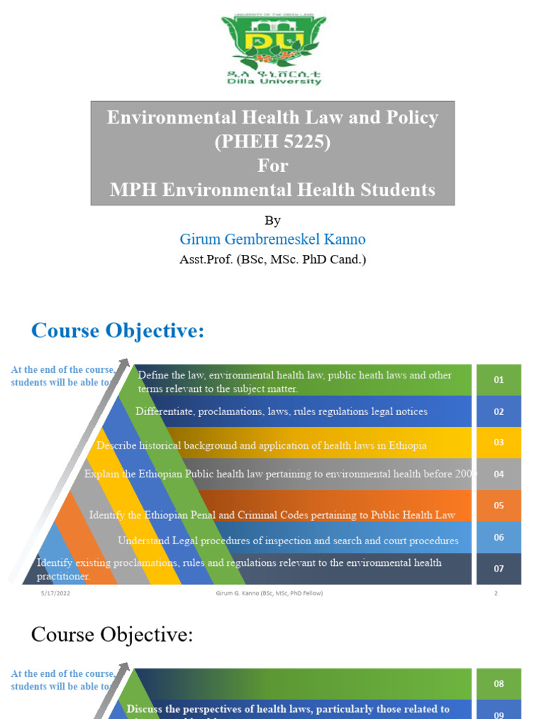 Environmental Health Law and Policy For MPH Students | PDF ...