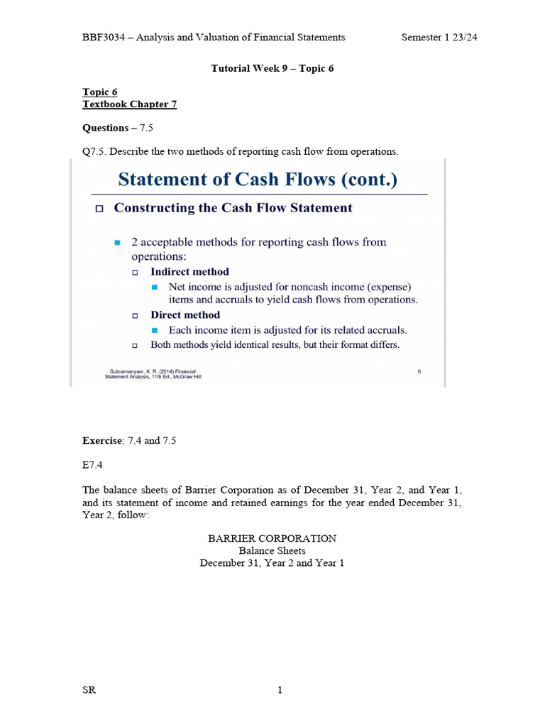 Tutorial - Week9 Copy Ans | PDF | Valuation (Finance) | Stocks
