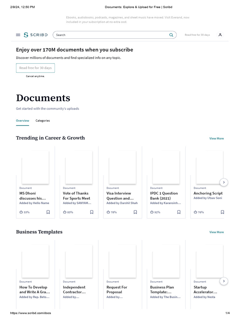 Documents Explore And Upload For Free Scribd Pdf Scribd 
