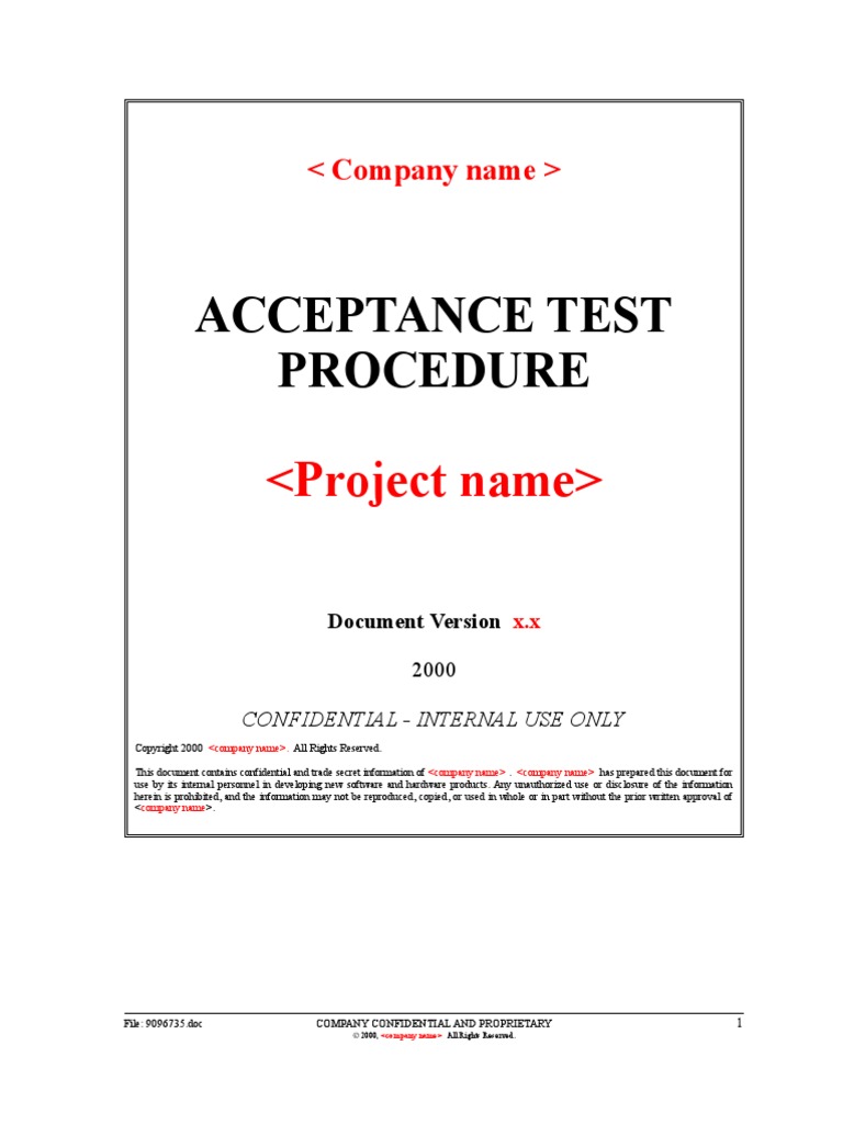 Acceptance Test Plan | PDF | Specification (Technical Standard) | Html